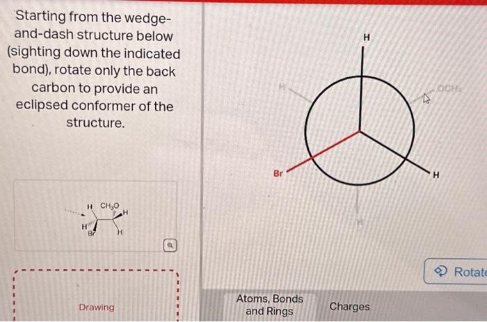Solved Starting from the wedgeand-dash structure below | Chegg.com