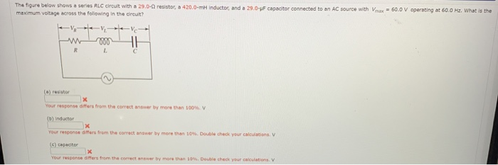 Solved The figure below shows a series ALC circuit with a | Chegg.com