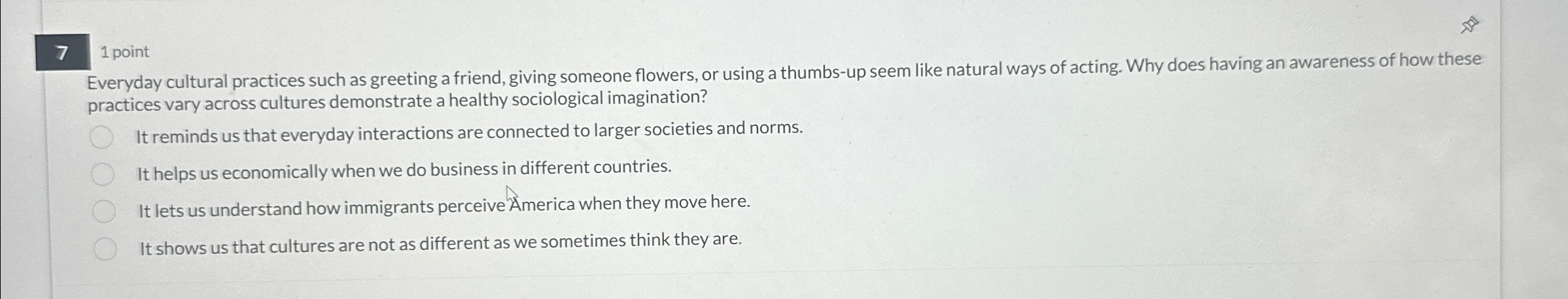 Solved 71 ﻿pointEveryday cultural practices such as greeting | Chegg.com