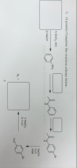 Solved (4 ﻿points) ﻿Complete the reaction scheme | Chegg.com