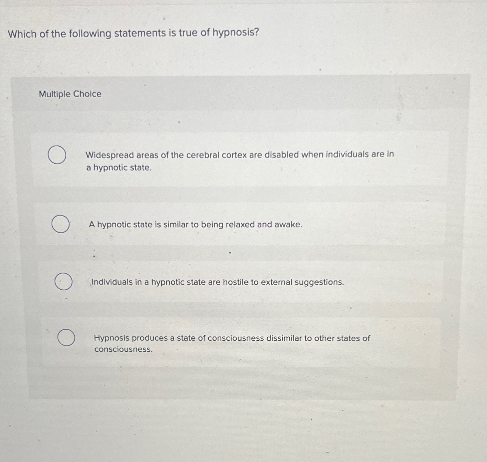 Solved Which of the following statements is true of | Chegg.com