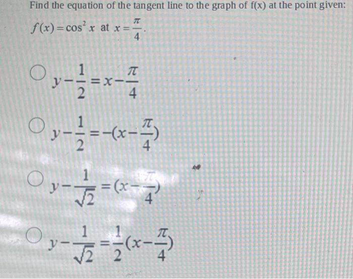Solved f(x)=cos2x at | Chegg.com