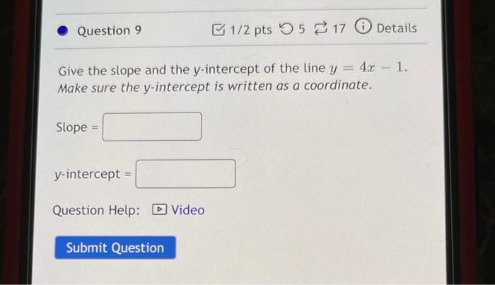 Solved Question 2 B0/1 pt 9 5 18 Details If m = 2, and (x, | Chegg.com Solved Question 2 B0/1 pt 9 5 18 Details If m = 2, and (x, | Chegg.com
