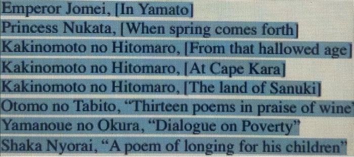 Emperor Jomei, [In Yamato) Princess Nukata, [When | Chegg.com