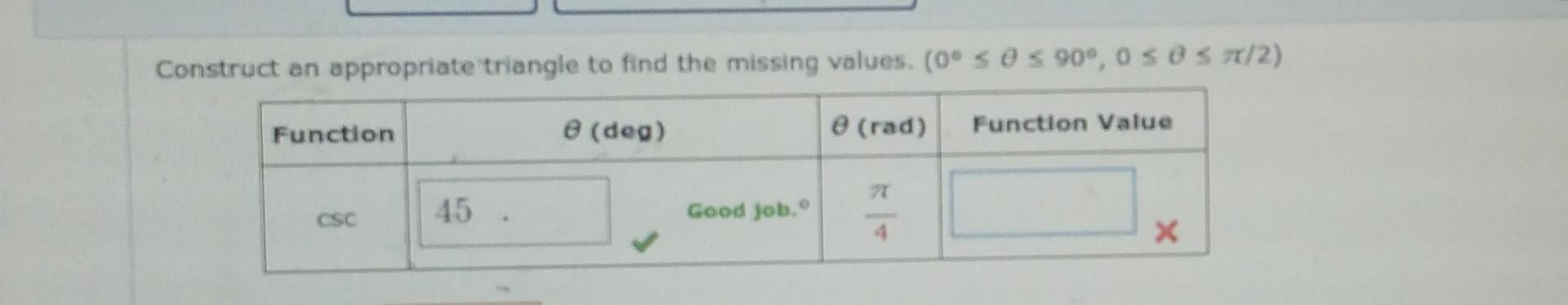 Solved Construct an appropriate triangle to find the missing | Chegg.com
