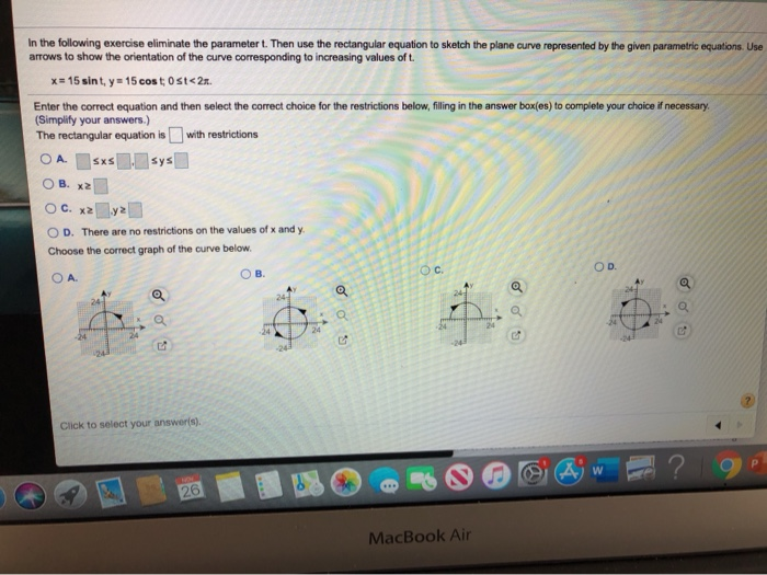 Solved In the following exercise eliminate the parameter 1. | Chegg.com