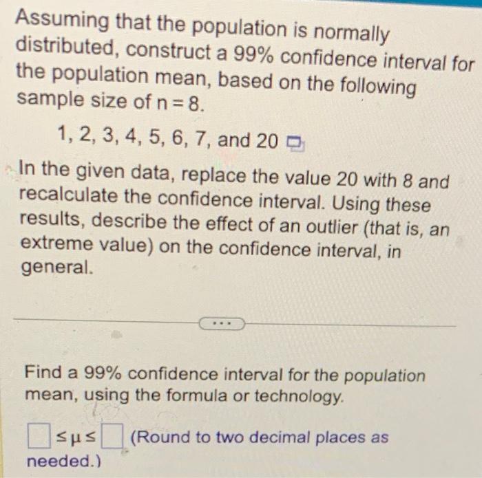 Solved Assuming that the population is normally distributed, | Chegg.com