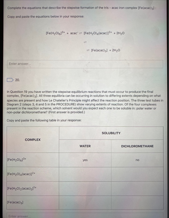 Solved Complete the equations that describe the stepwise | Chegg.com