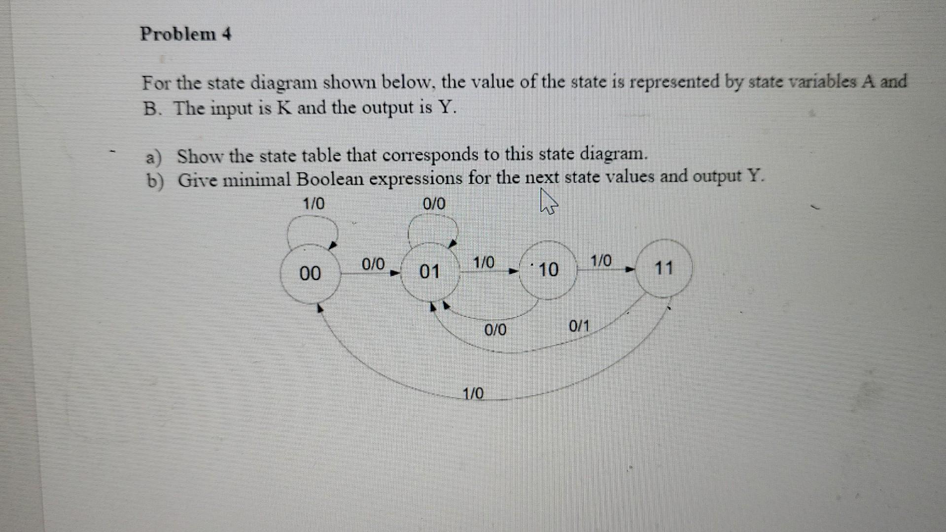 Solved For the state diagram shown below, the value of the | Chegg.com