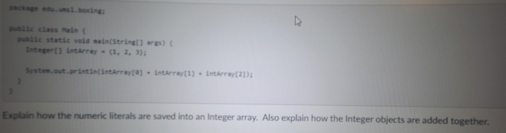 Solved Question 24 package edu.ums 1. boxing: blic class | Chegg.com