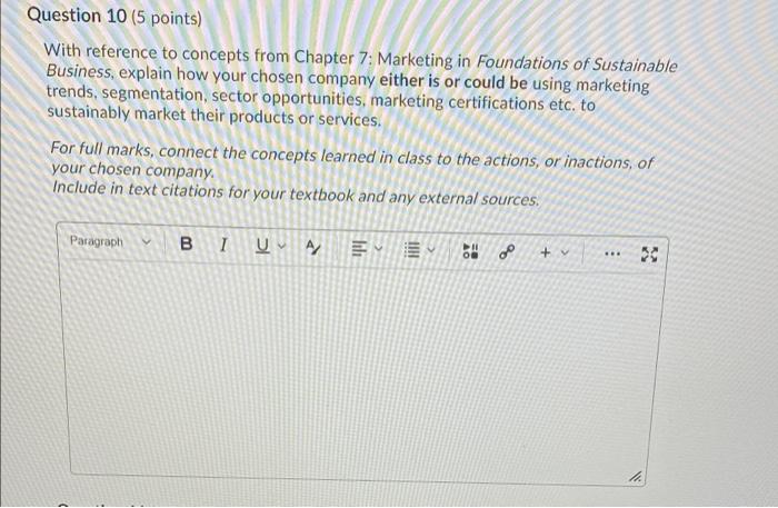 Solved Question 10 (5 points) With reference to concepts | Chegg.com