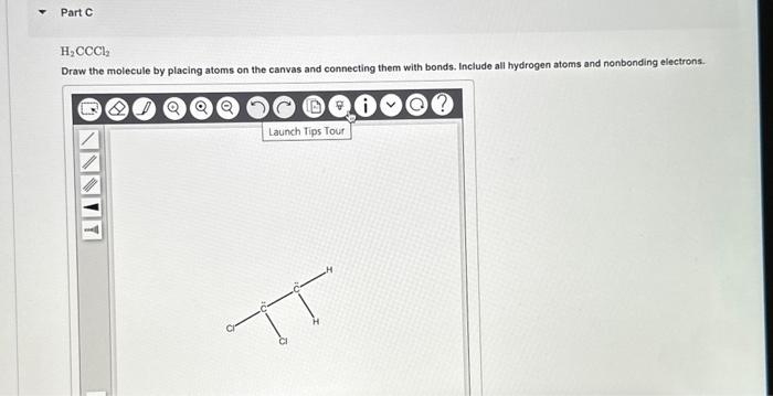 Solved H2CCCl2 Draw the molecule by placing atoms on the | Chegg.com
