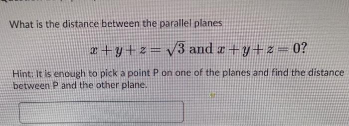 Solved What is the distance between the parallel lines 2 y | Chegg.com