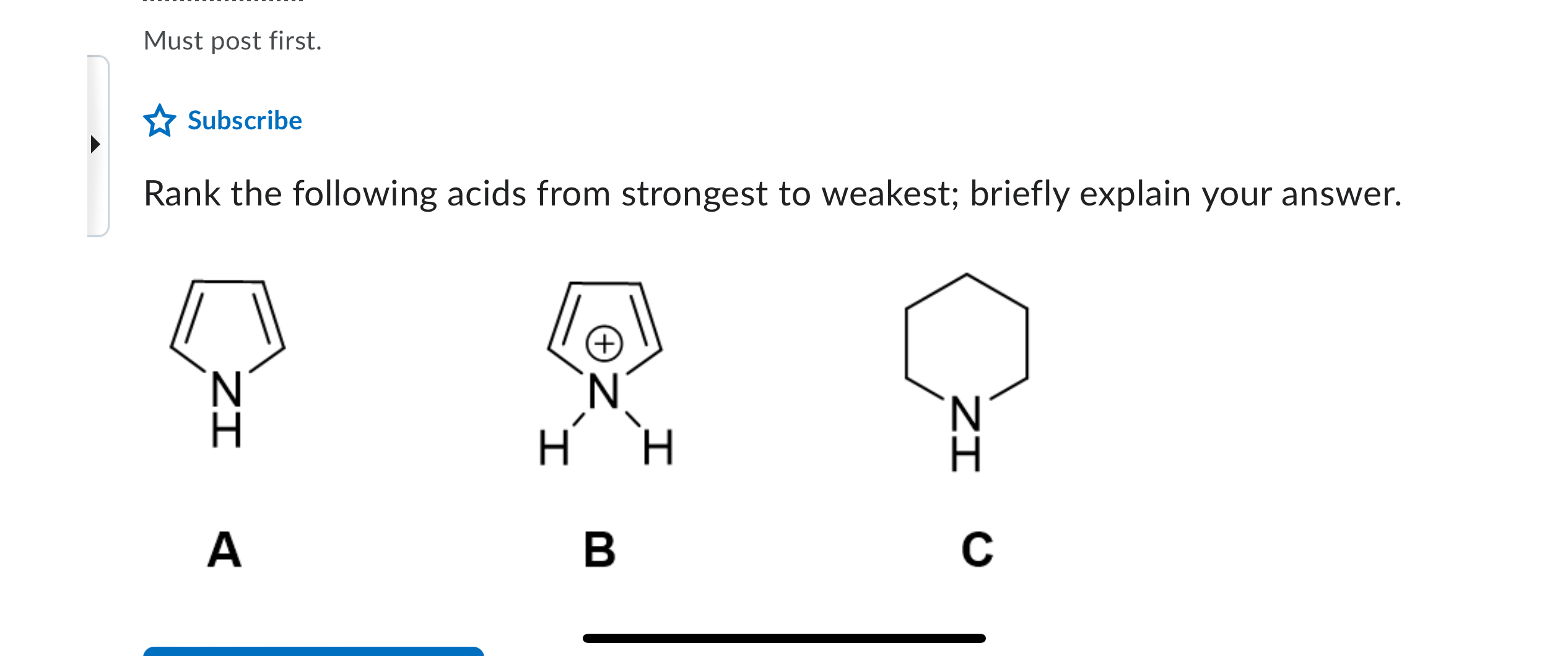 Solved Rank the following acids from strongest to weakest; | Chegg.com