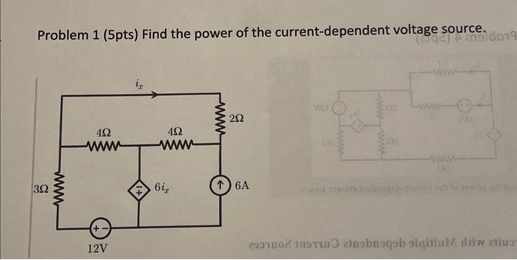 Solved Problem 1 (5pts) ﻿Find the power of the | Chegg.com