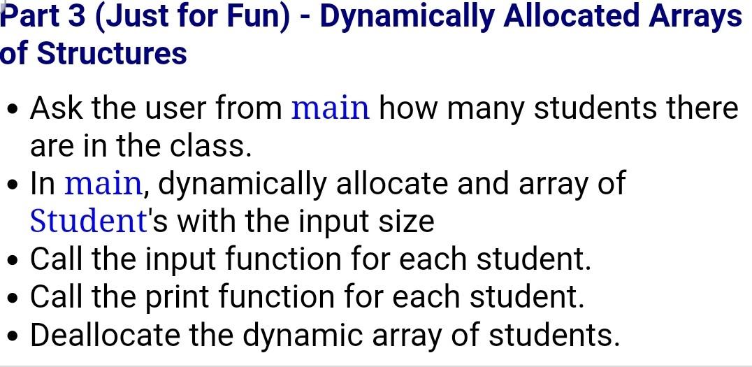 Solved Part 1 - Passing pointers to functions • In main.cpp | Chegg.com