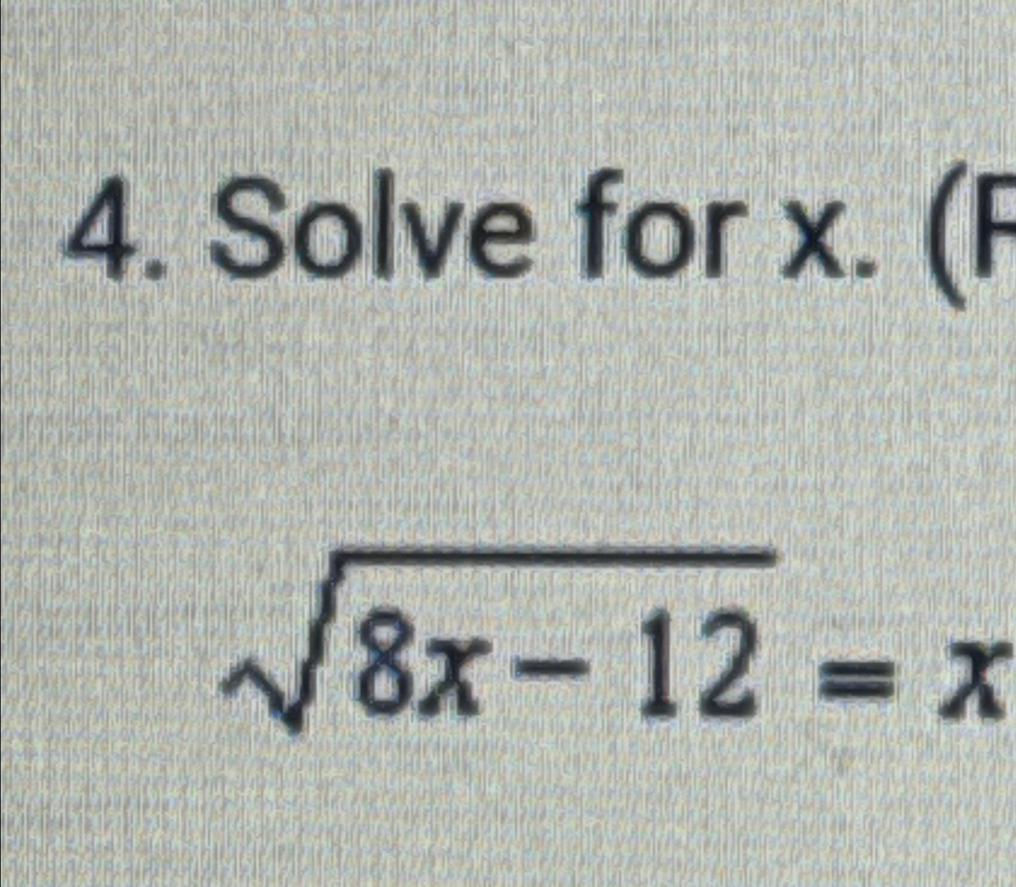 Solved Solve for x.8x-122=xA.no solution B.x=2C.x=6 ﻿and | Chegg.com