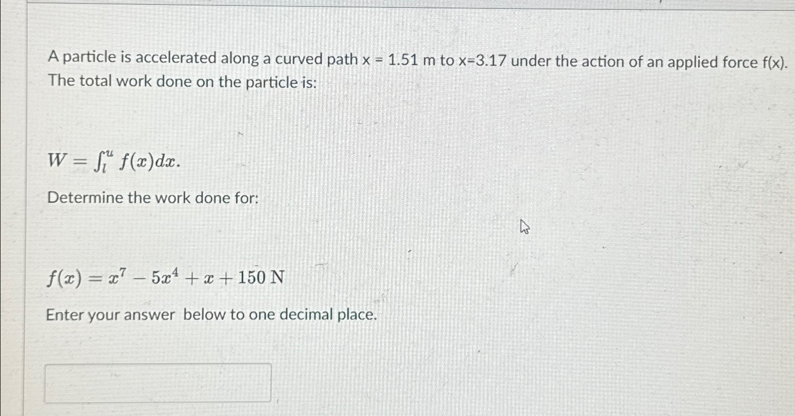 Solved A particle is accelerated along a curved path x=1.51m | Chegg.com