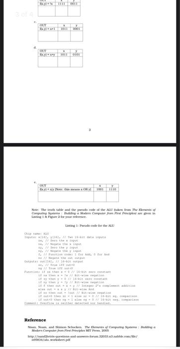 Solved 1. Fill in the tables a-e below by procedurally | Chegg.com