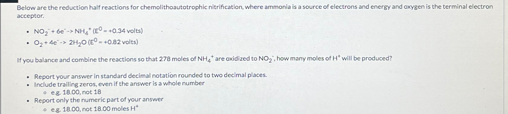 Solved Below are the reduction half reactions for | Chegg.com
