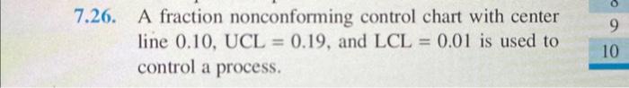 Solved .26. A fraction nonconforming control chart with | Chegg.com