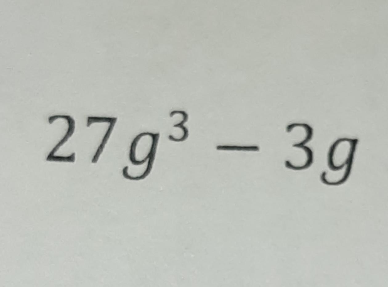 Solved 27g3−3g | Chegg.com