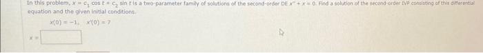 Solved equation and the given initial conditiont. | Chegg.com