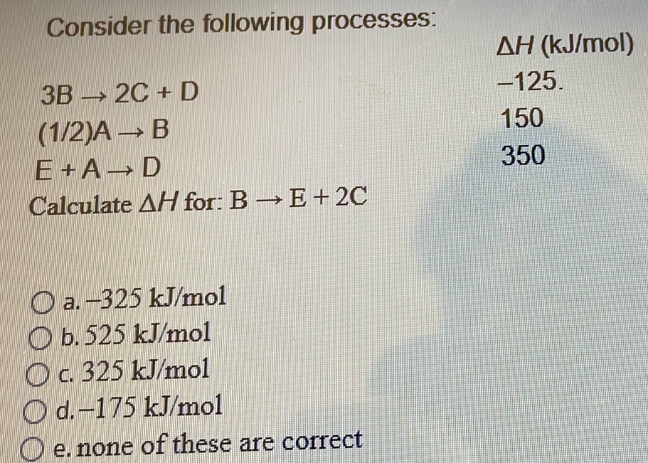 Solved Consider the following | Chegg.com