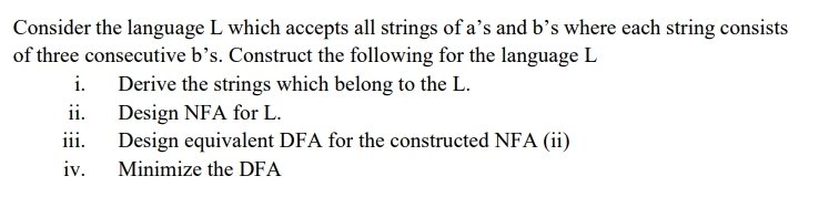 Solved Consider The Language L which Accepts All Strings Of