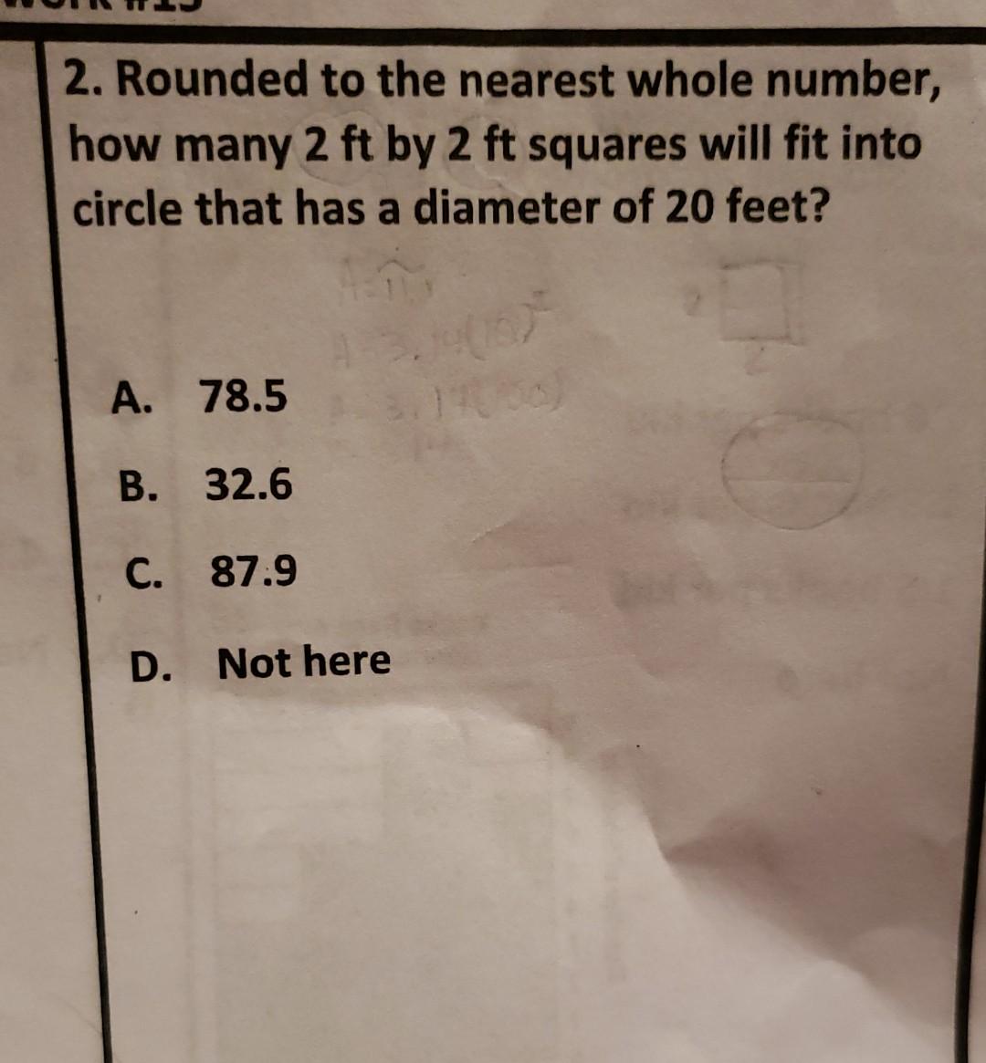 Solved 2. Rounded to the nearest whole number, how many 2 ft | Chegg.com