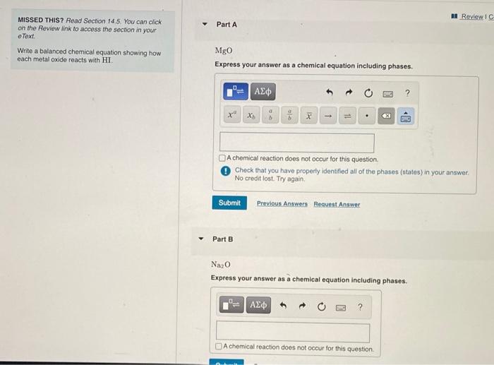 Solved Review MISSED THIS? Read Section 14,5. You can click | Chegg.com