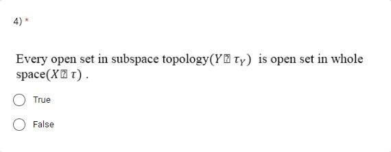 Solved Every open set in subspace topology(Y 2 ty) is open | Chegg.com