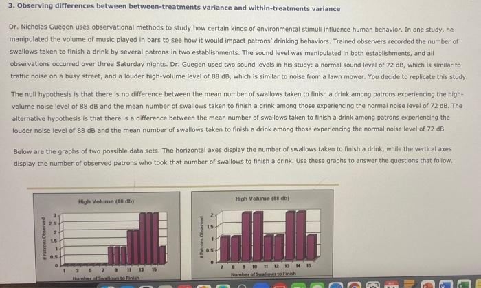 Solved 3. Observing differences between between-treatments | Chegg.com