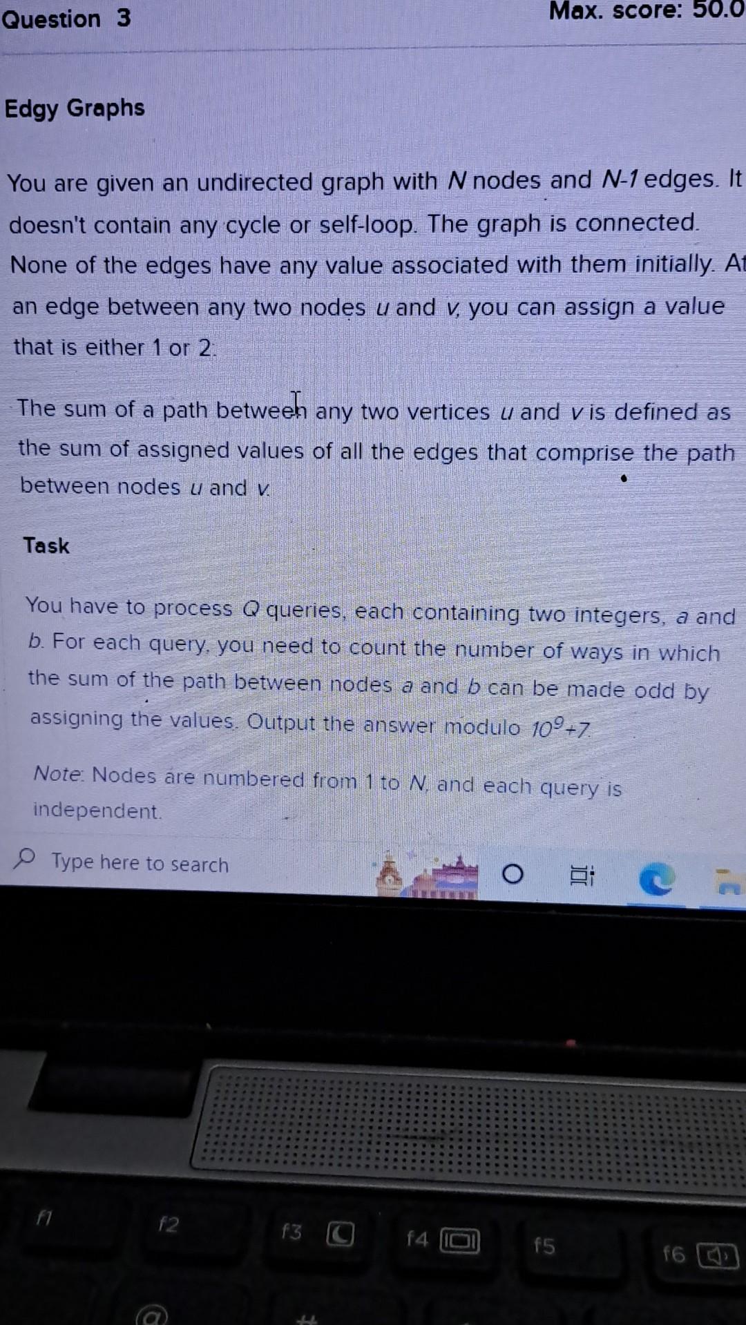 Solved Edgy Graphs You are given an undirected graph with N | Chegg.com