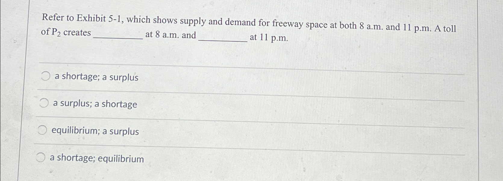 Solved Refer to Exhibit 5-1, ﻿which shows supply and demand | Chegg.com
