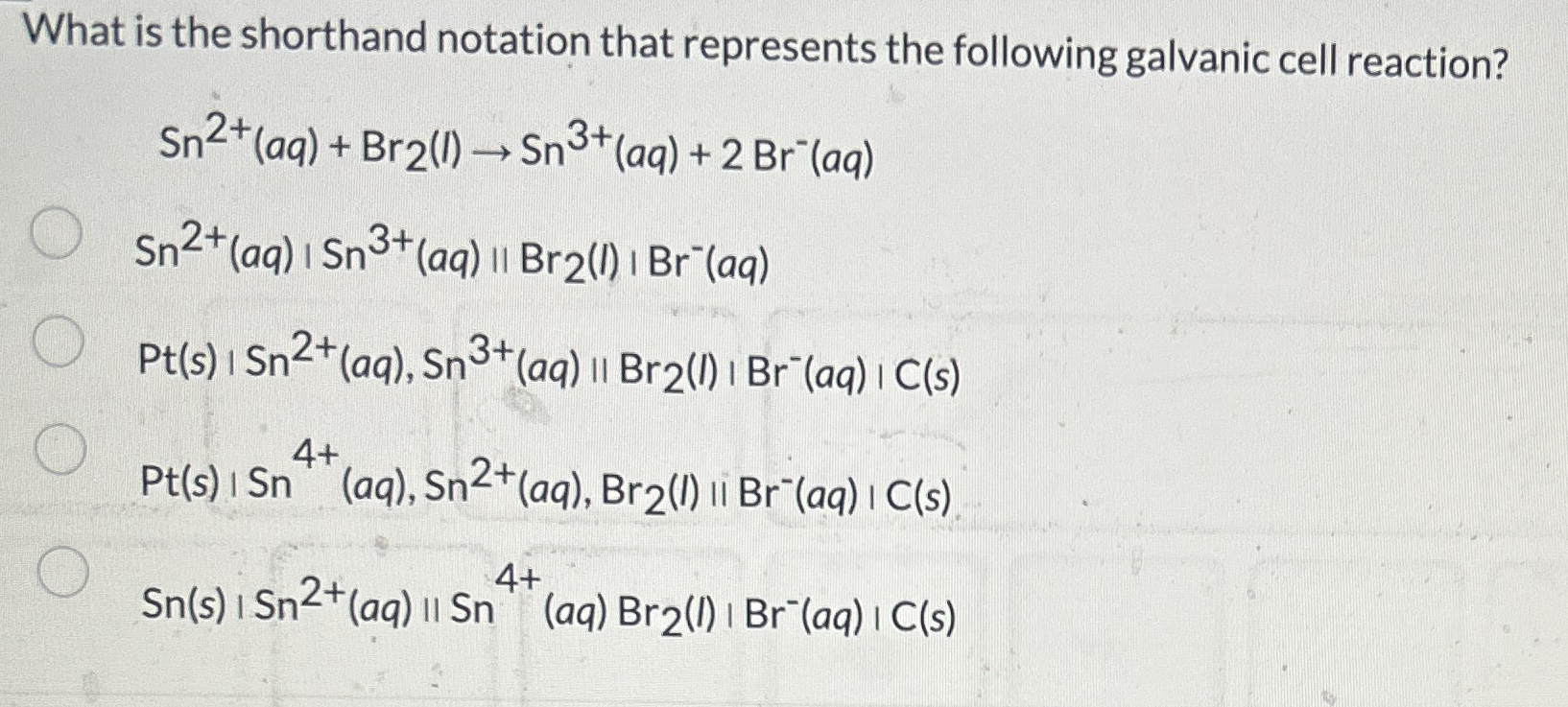 Solved What is the shorthand notation that represents the | Chegg.com