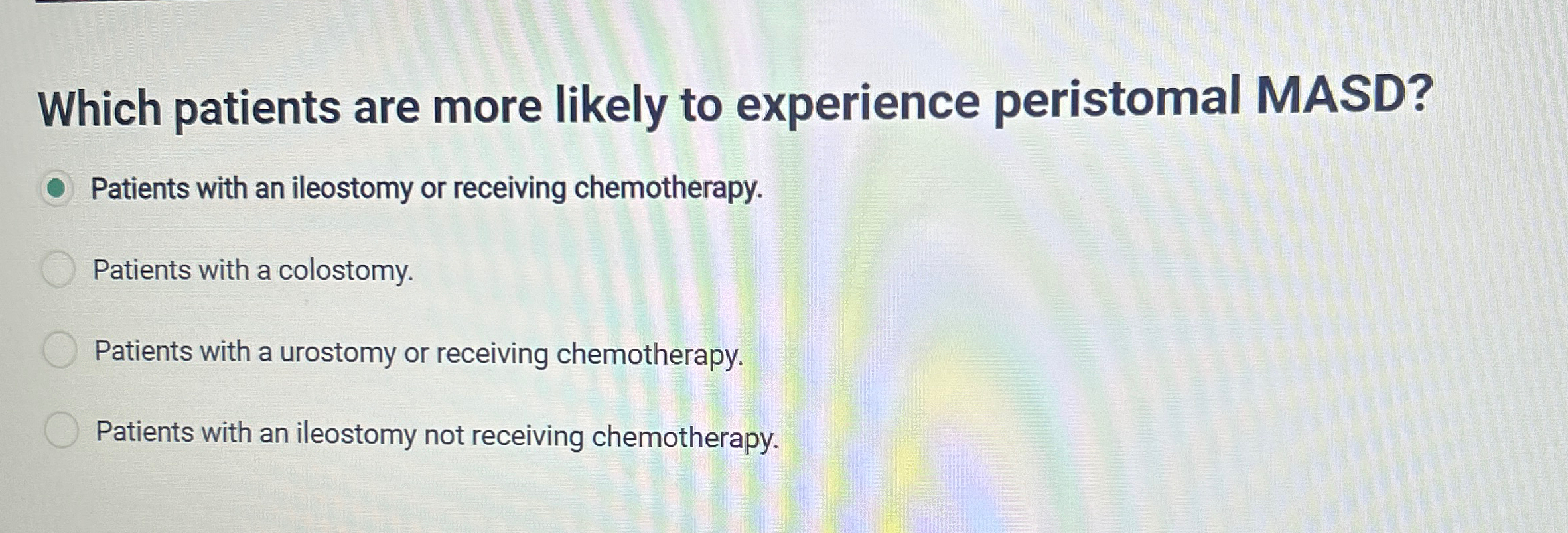 Solved Which patients are more likely to experience | Chegg.com