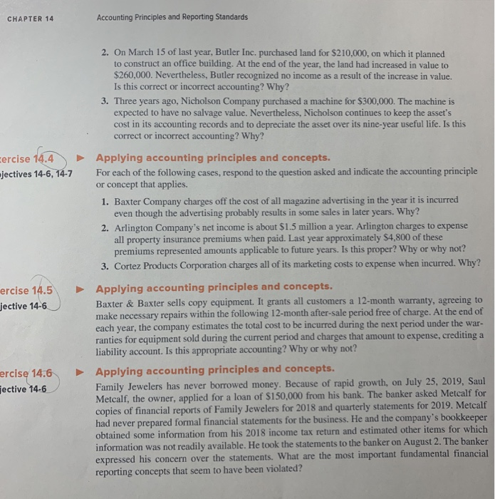 Solved CHAPTER 14 Accounting Principles and Reporting | Chegg.com