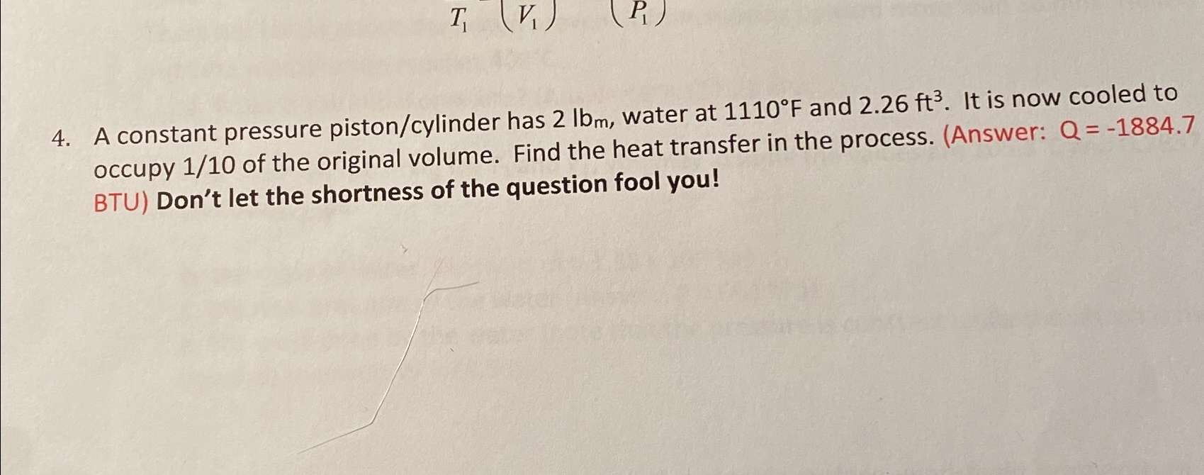 Solved A constant pressure piston/cylinder has 2lbm, ﻿water | Chegg.com