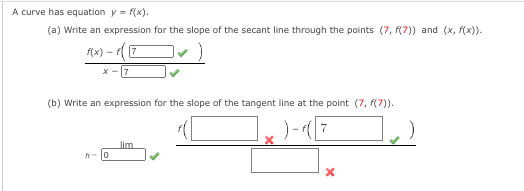 Solved A curve has equation y=f(x).(a) ﻿Write an expression | Chegg.com