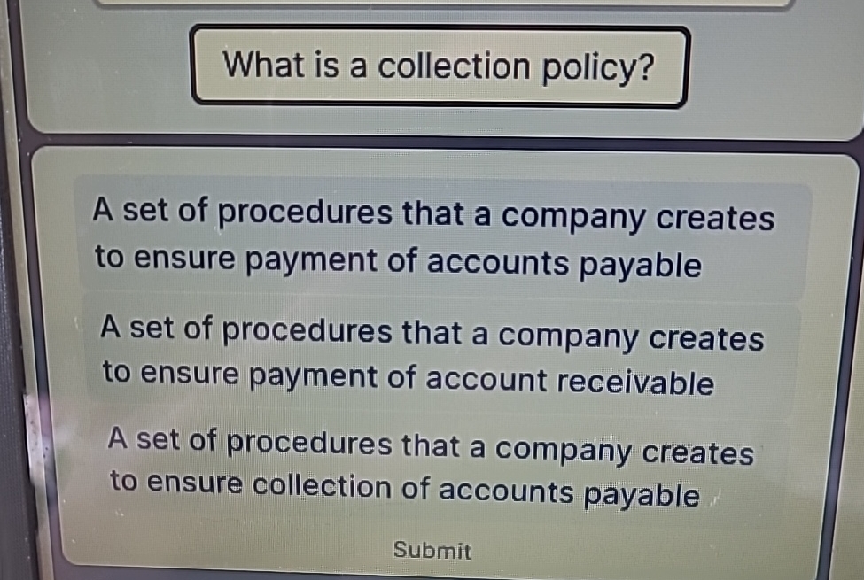 Solved What is a collection policy?A set of procedures that | Chegg.com