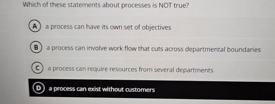 Solved Which of these statements about processes is NOT | Chegg.com
