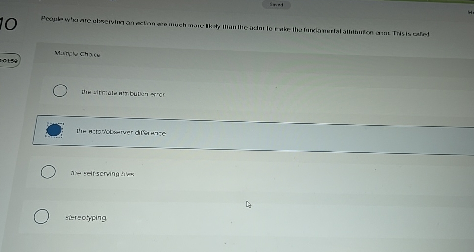 Solved 10People who are observing an action are much more | Chegg.com