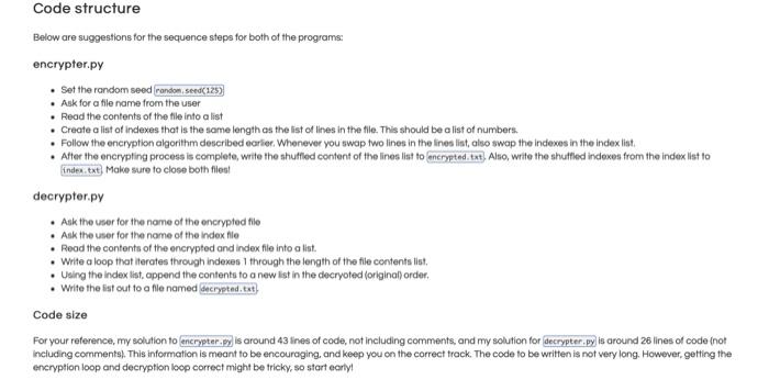 Solved Encrypter / Decrypter This assignment exercises filie | Chegg.com