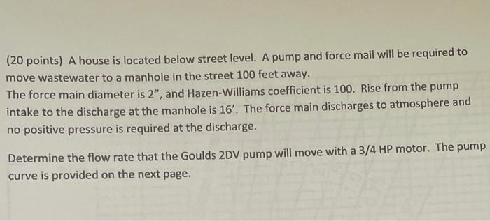 Solved (20 points) A house is located below street level. A | Chegg.com
