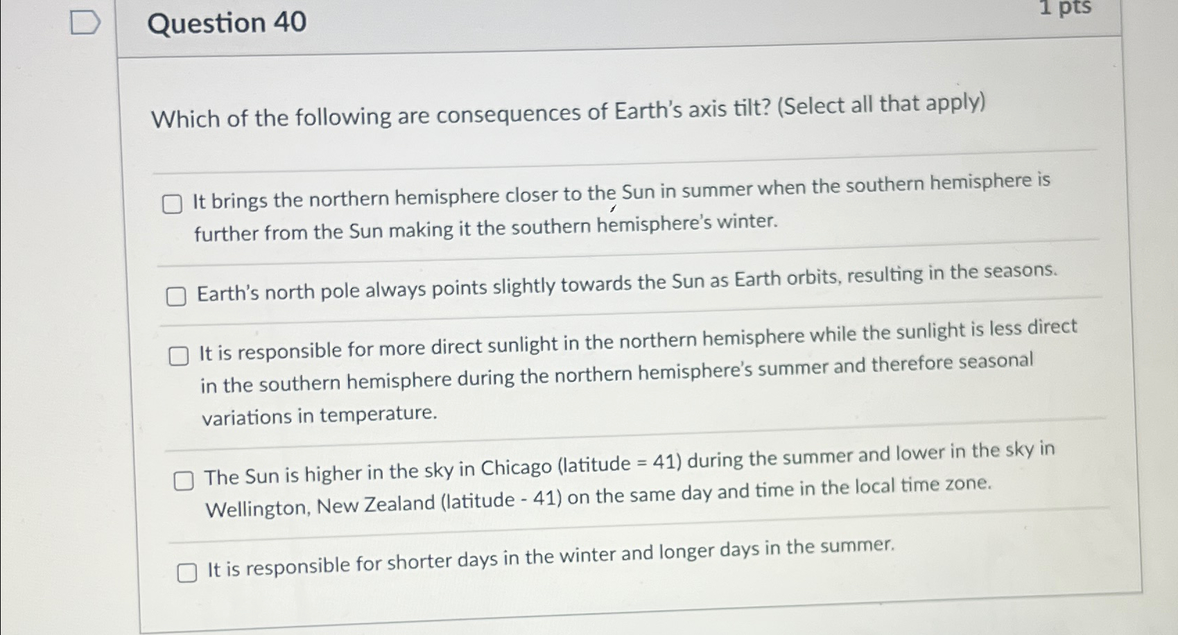 Solved Question 40Which of the following are consequences of | Chegg.com
