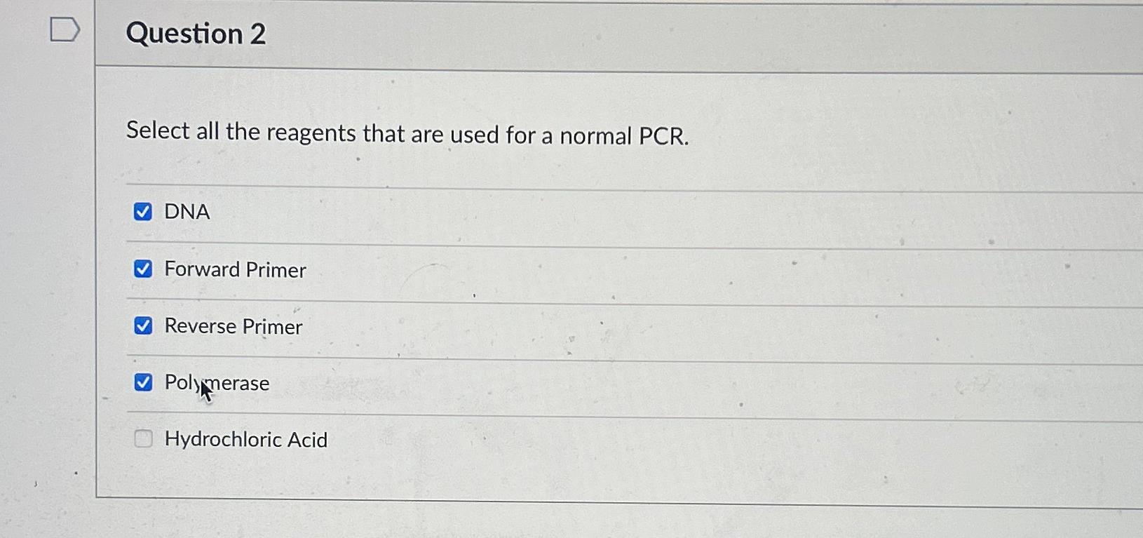 Solved Question 2Select all the reagents that are used for a | Chegg.com
