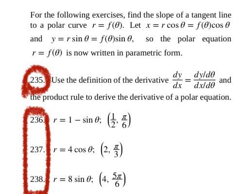 Solved For the following exercises, find the slope of a | Chegg.com