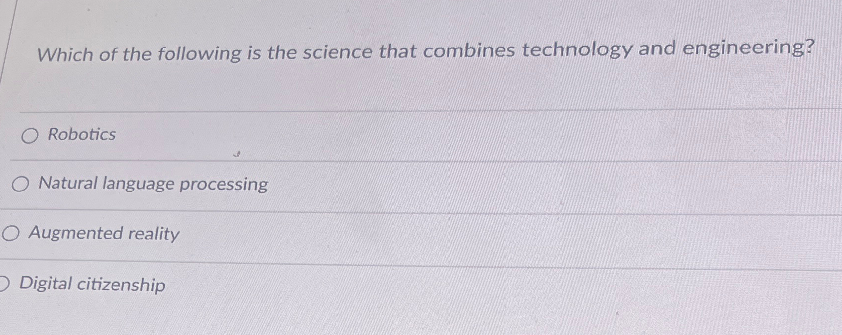 Solved Which of the following is the science that combines | Chegg.com