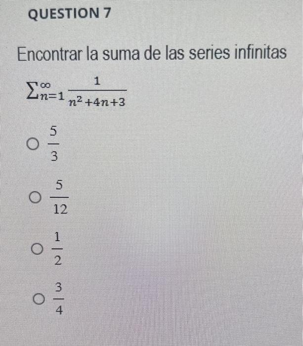 Solved Encontrar la suma de las series infinitas | Chegg.com